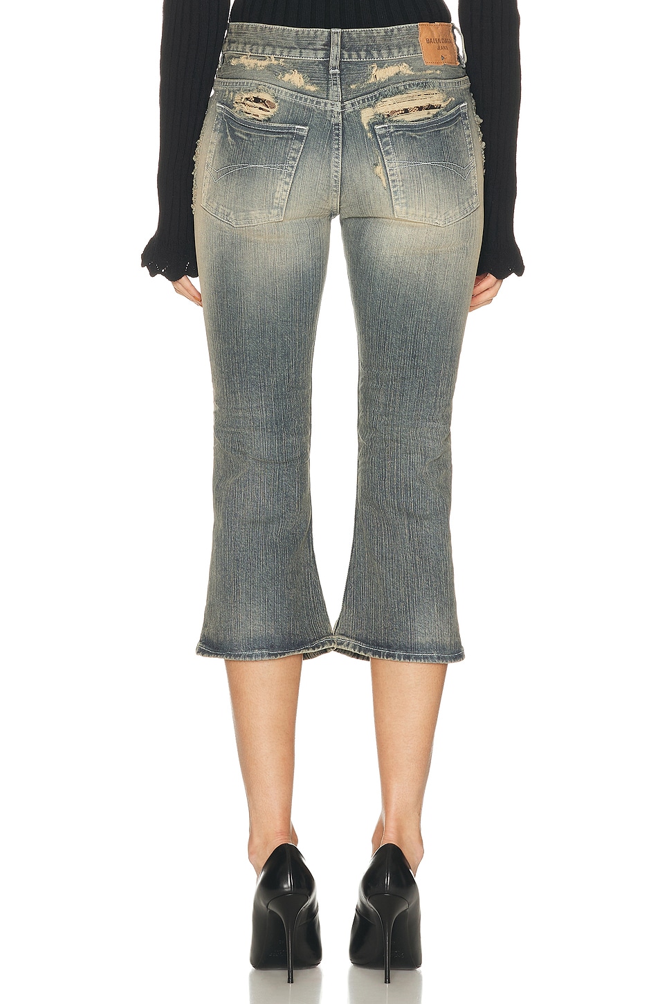 BALENCIAGA Lace Flared Capri